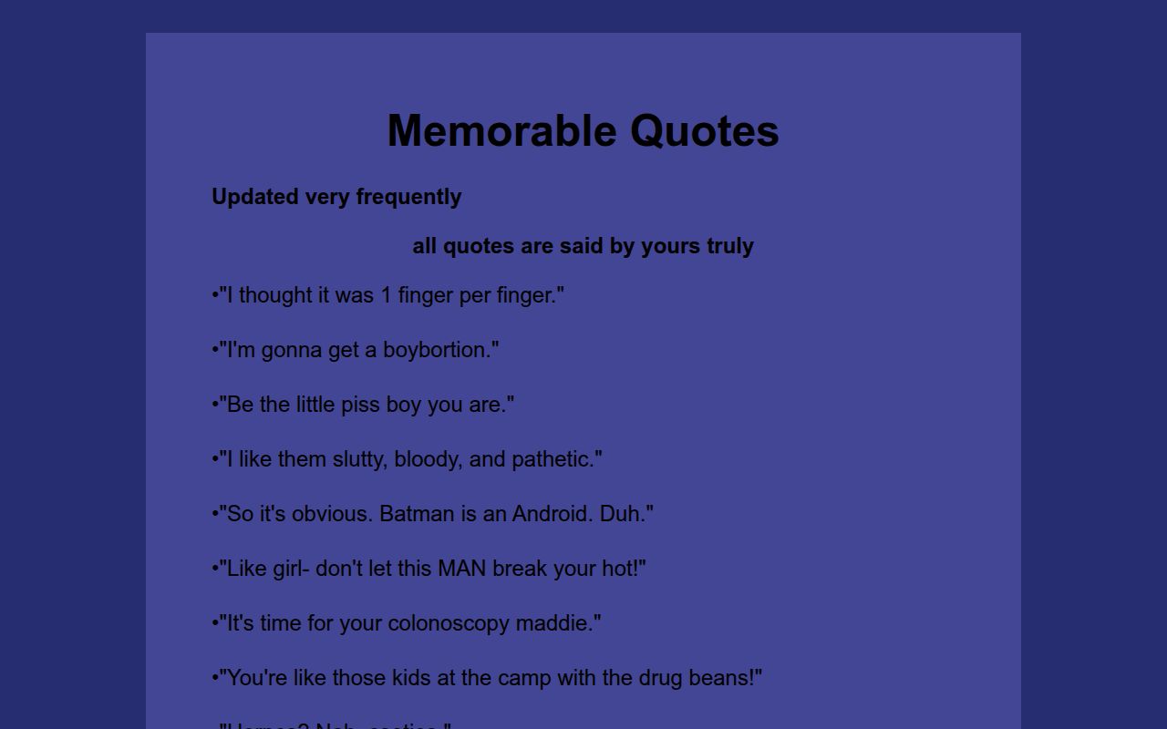Memorable Quotes